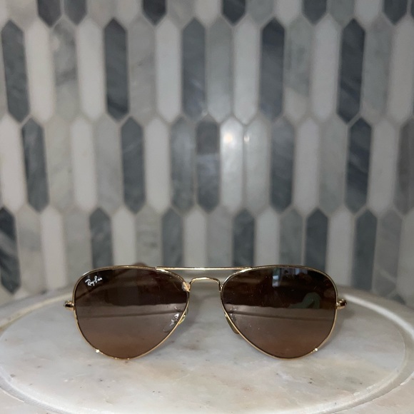 Ray-Ban | Accessories | Rayban Gold Wafer Aviators | Poshmark